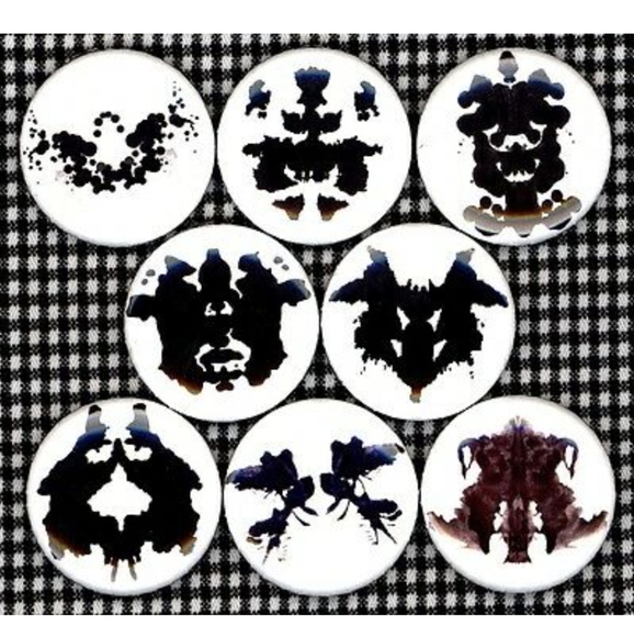 Accessories | Rorschach Buttons Badge Pins Set Of 8 | Poshmark